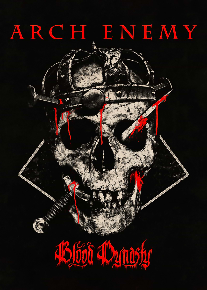 'Arch Enemy Blood Dynasty Skull' Poster, picture, metal print, paint by ...