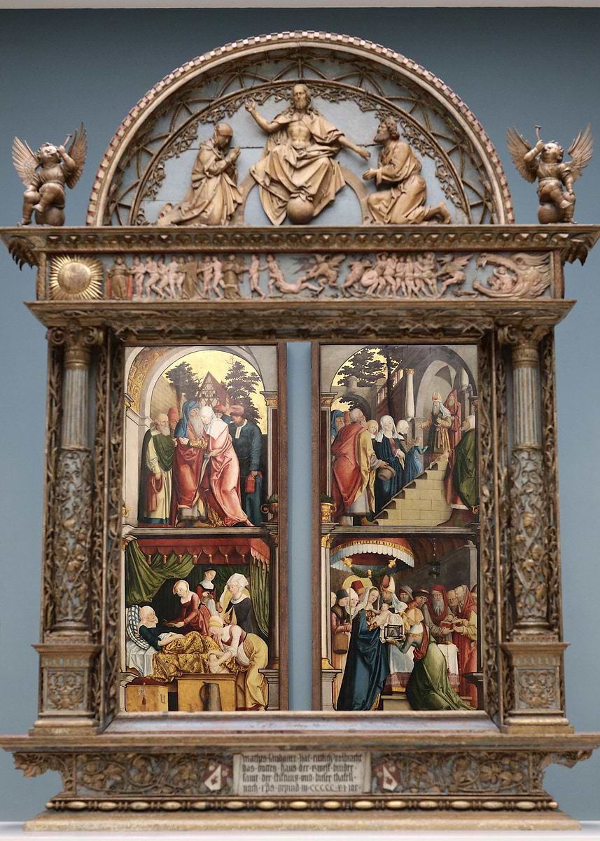 'Altarpiece with Scenes from the Life of Christ' Poster, picture, metal ...