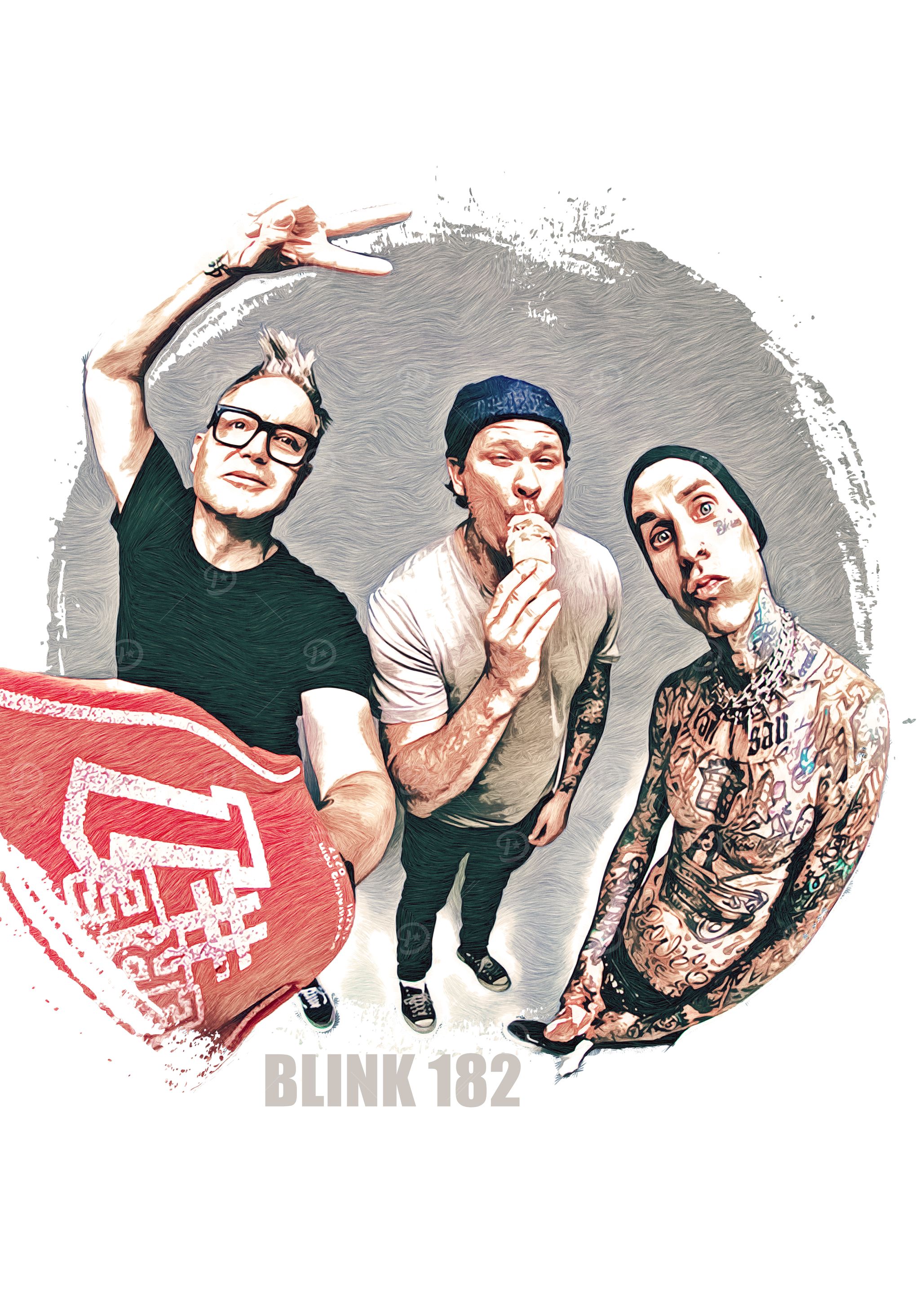 'Punk Rock Blink 182 Digital Art' Poster, picture, metal print, paint ...