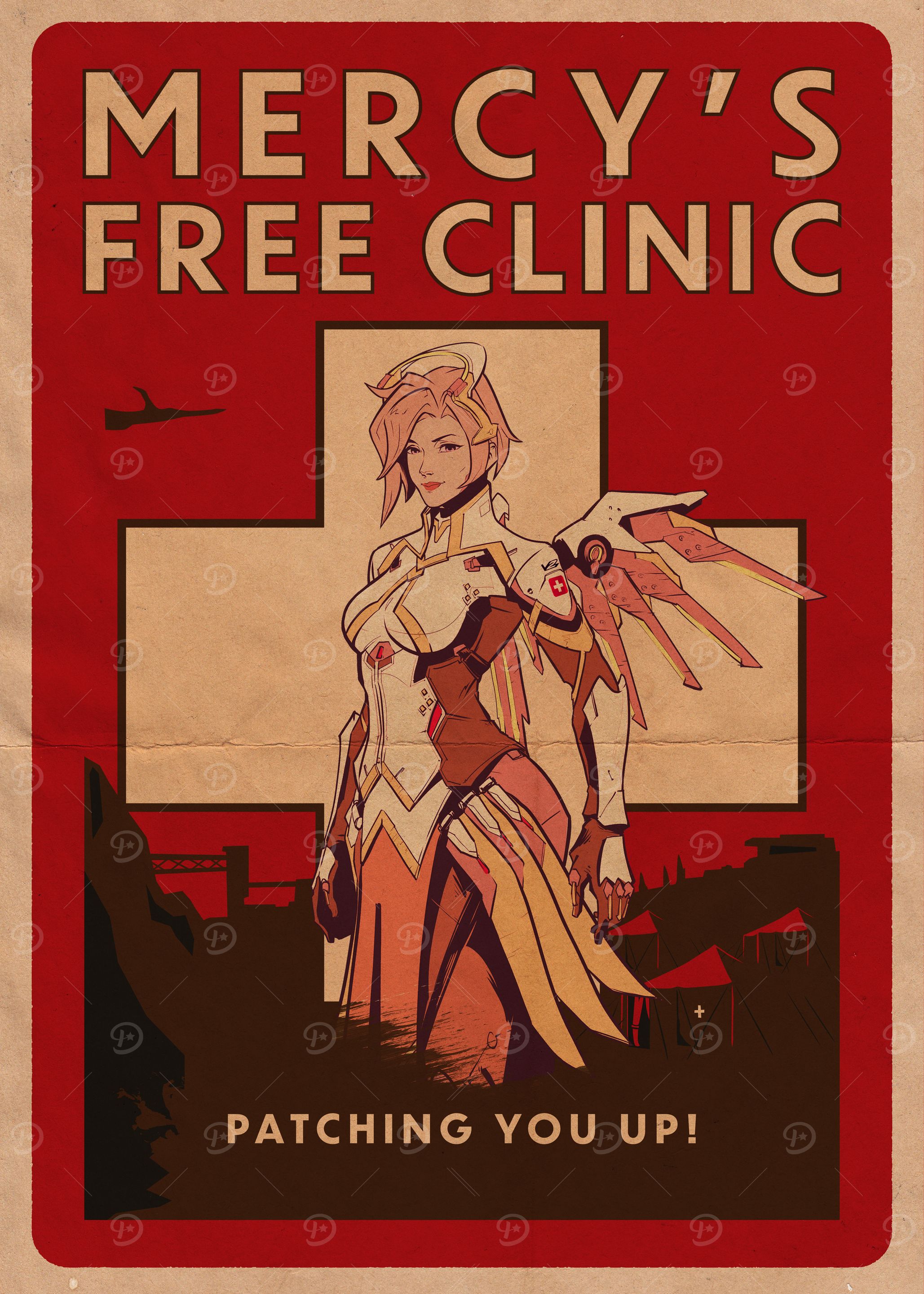 'Mercy's Free Clinic' Poster, picture, metal print, paint by Overwatch ...