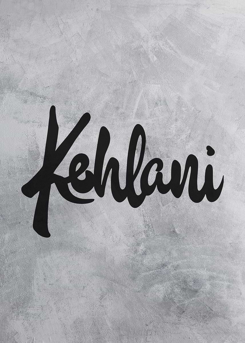'Kehlani Name Art on Gray Background' Poster, picture, metal print ...