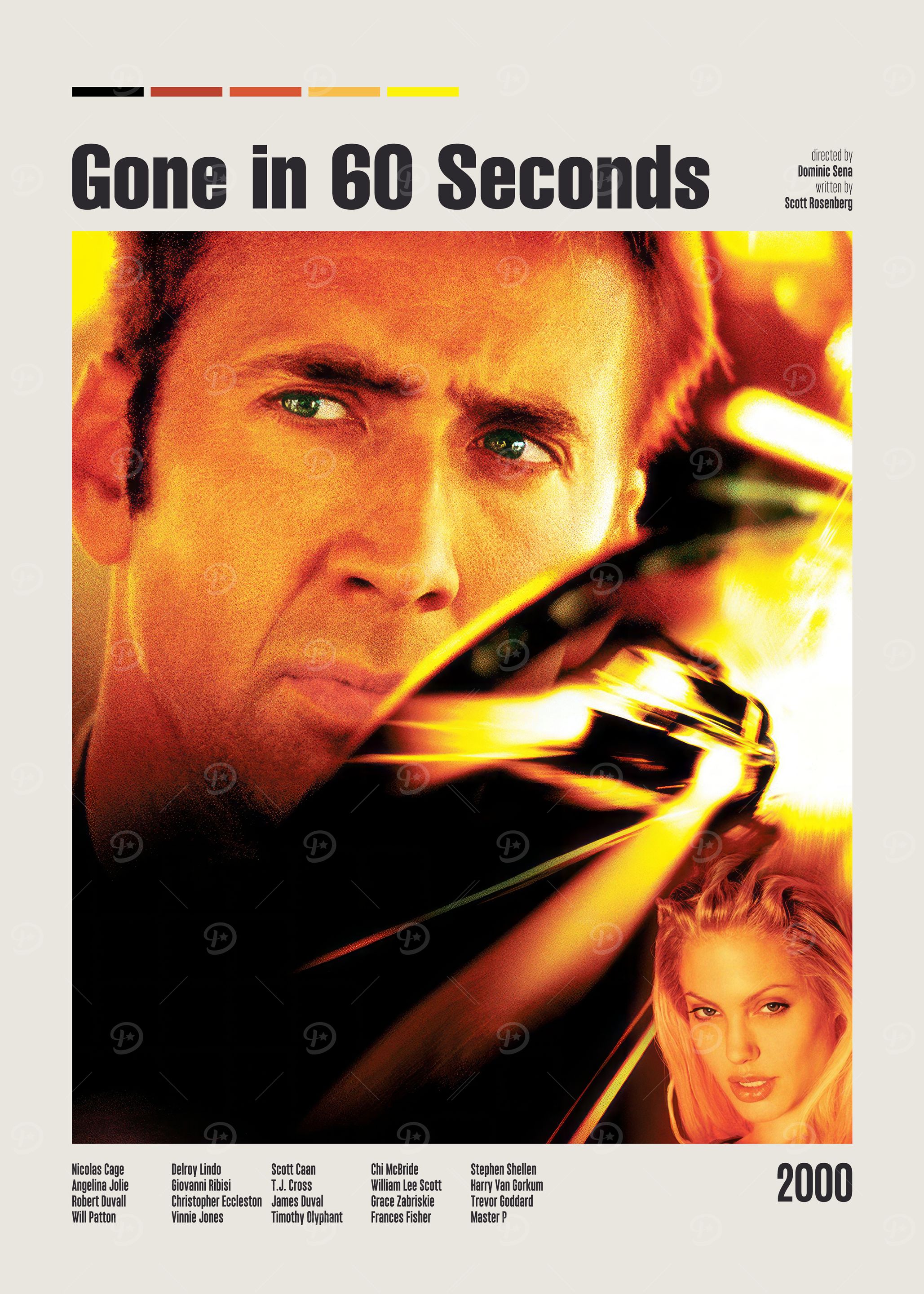 'Gone in 60 Seconds Movie Poster' Poster, picture, metal print, paint ...