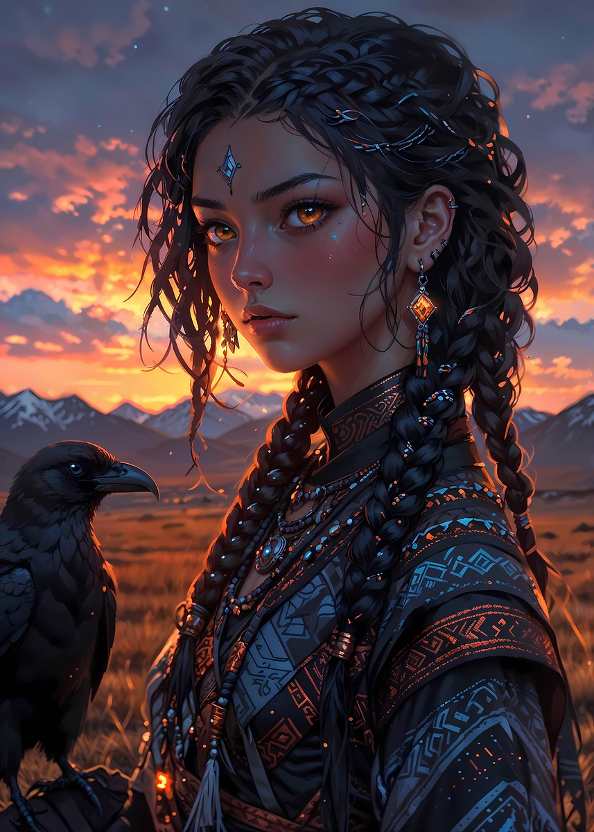'Raven Shaman: Tibetan Mountain Oracle' Poster, picture, metal print ...