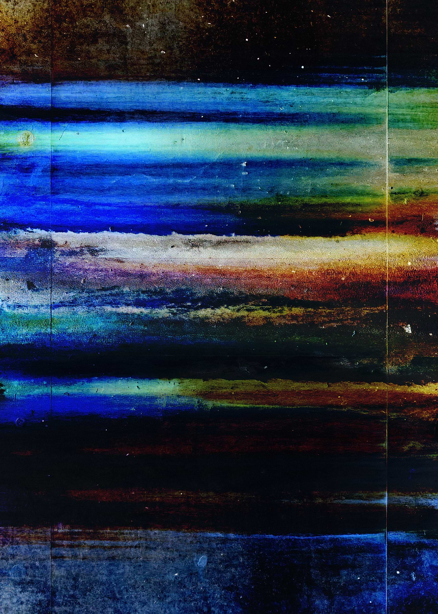 'Abstract Horizontal Color Bands' Poster, picture, metal print, paint ...
