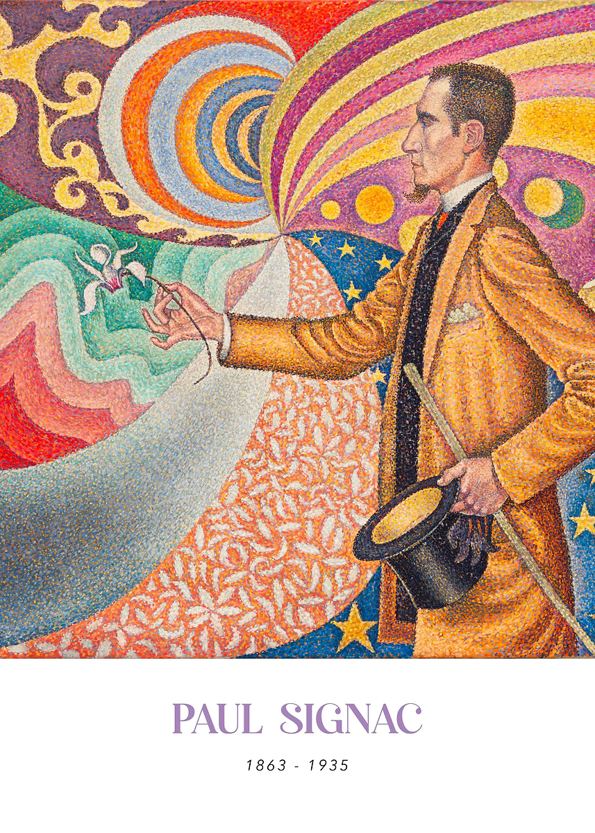 'Paul Signac Portrait with Flower' Poster, picture, metal print, paint ...