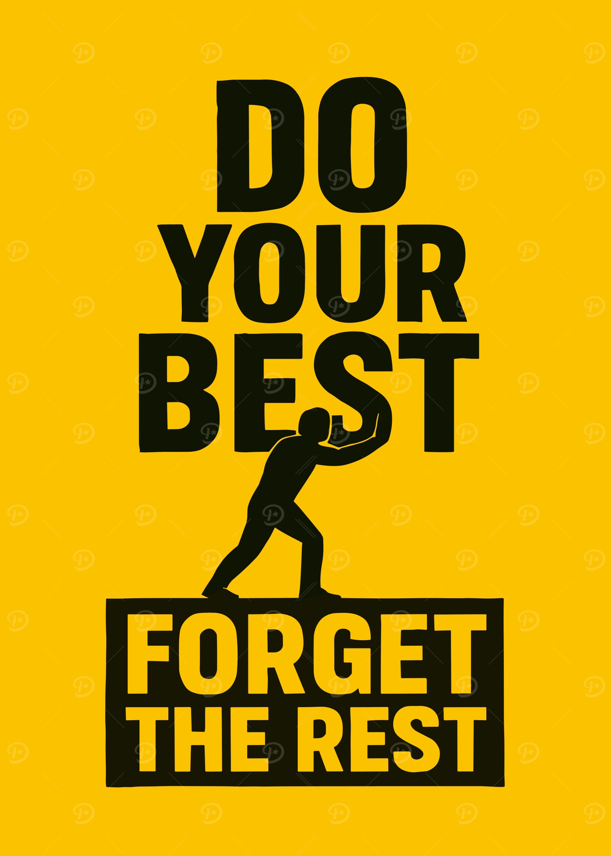 'Do Your Best Motivational Poster' Poster, picture, metal print, paint ...