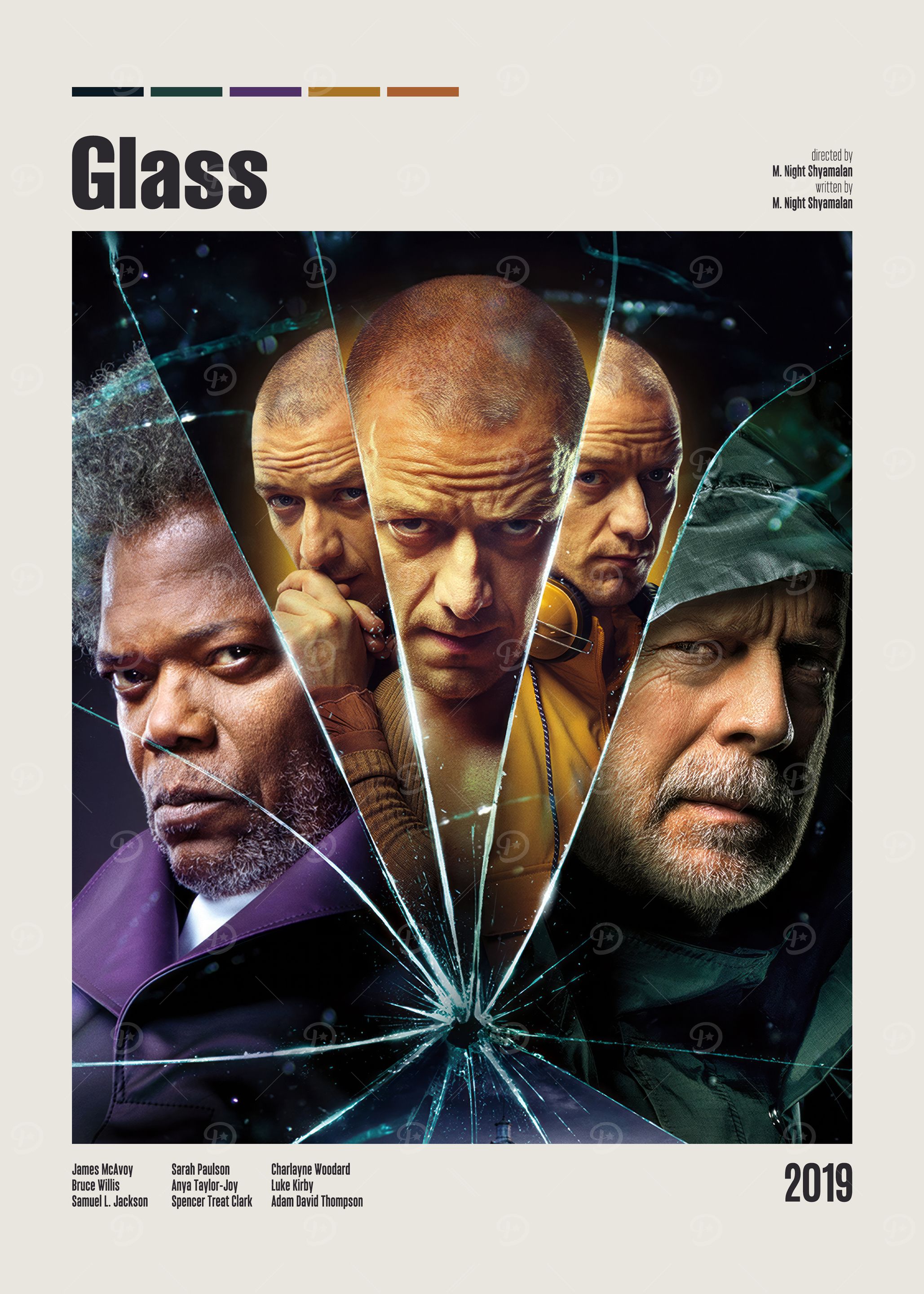 'Glass Movie Poster' Poster, picture, metal print, paint by Five Senses ...