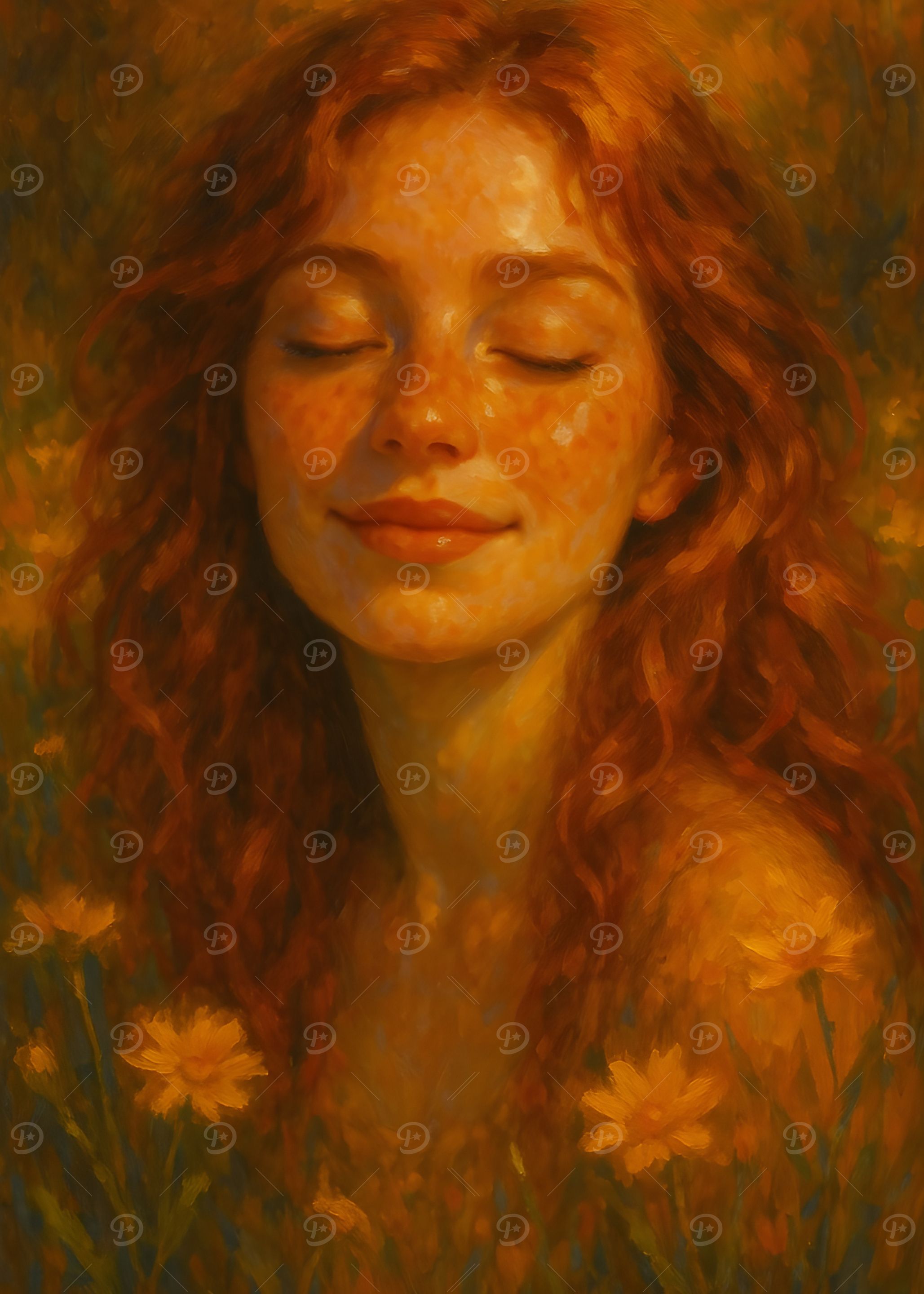 'Golden Bloom' Poster, picture, metal print, paint by Gyo Renders ...