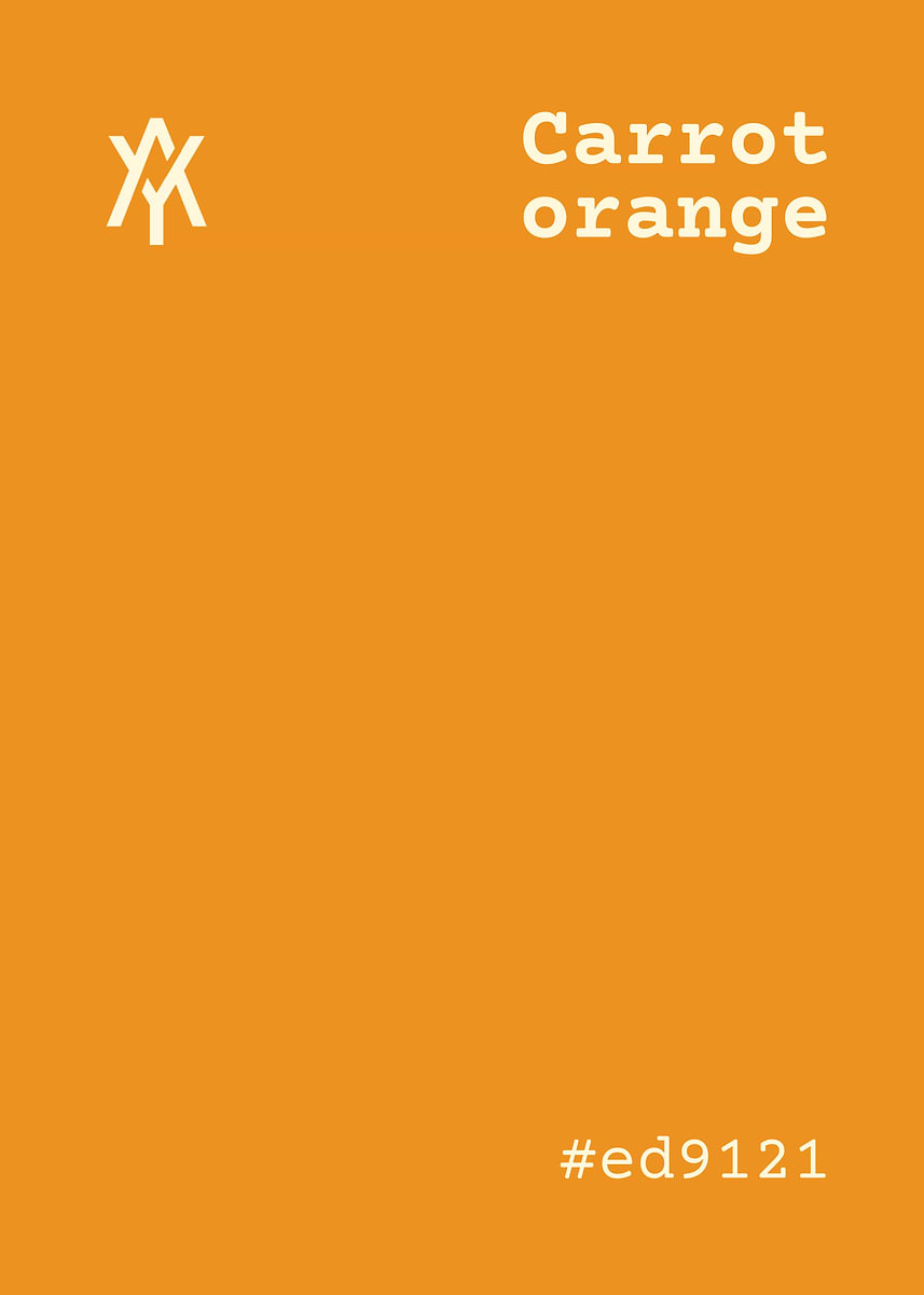 'Carrot Orange Color Palette' Poster, picture, metal print, paint by ...