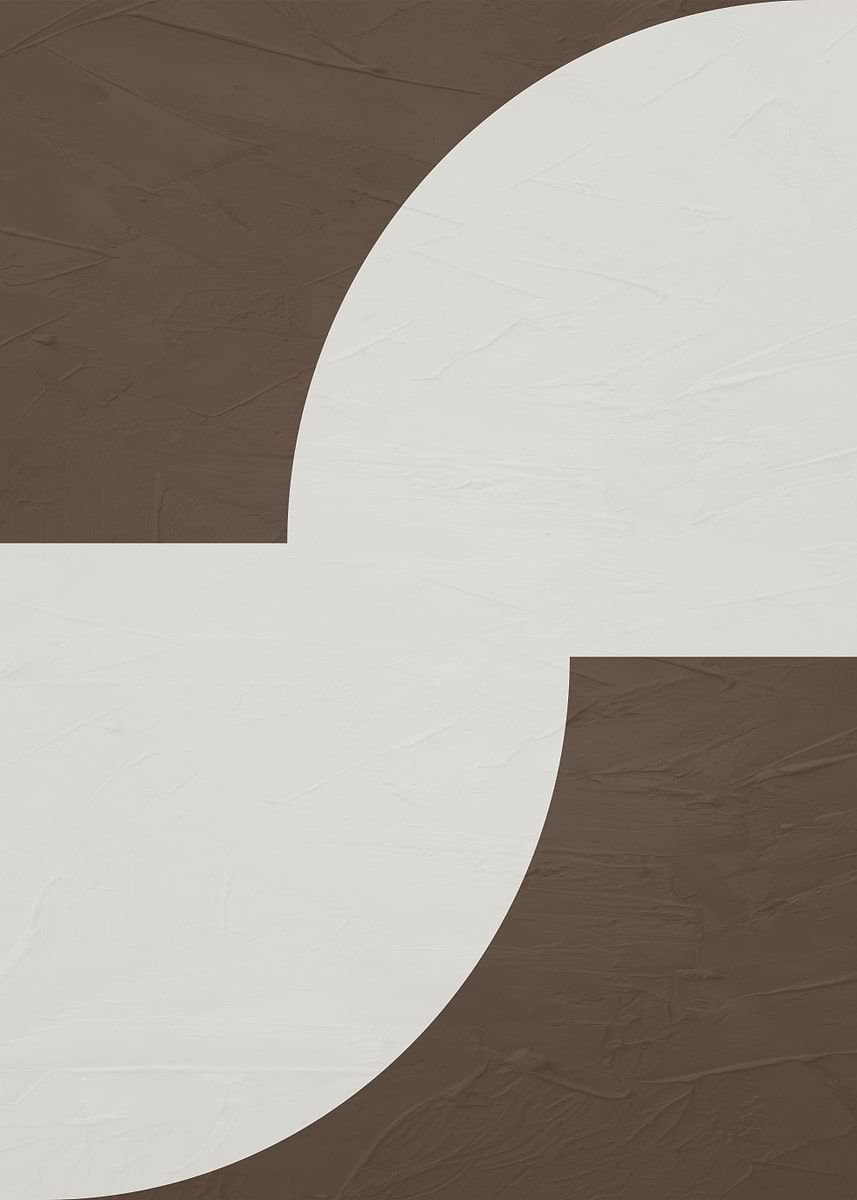 'Abstract Brown and White Geometric Art' Poster, picture, metal print ...