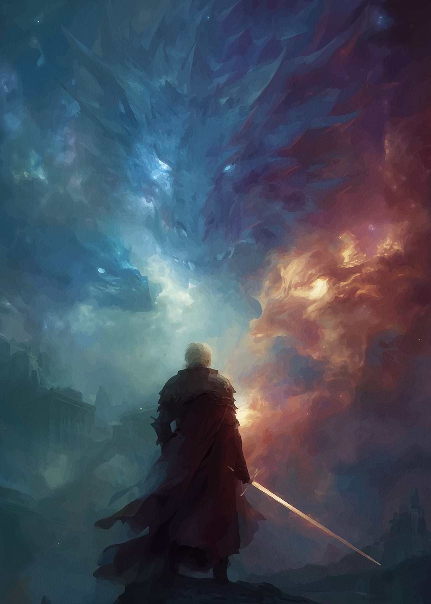 'Warrior Facing Storm' Poster, picture, metal print, paint by Hobert ...