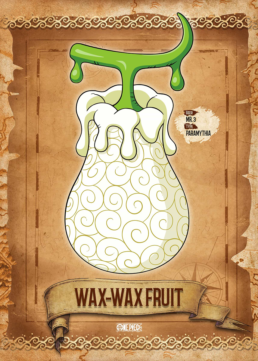 'WAX-WAX Fruit' Poster, picture, metal print, paint by One Piece | Displate