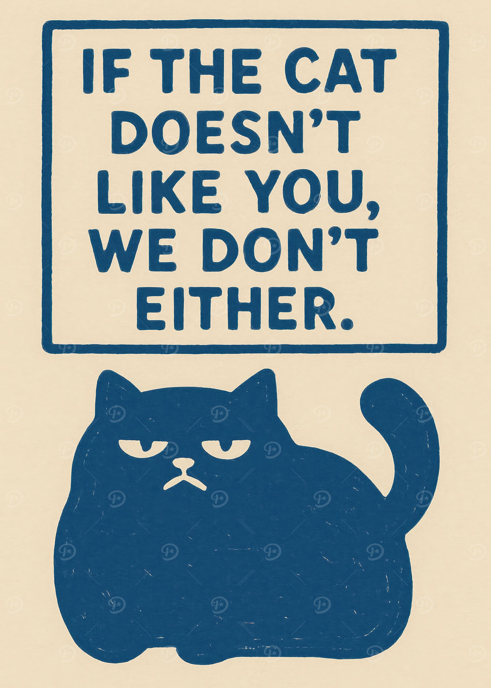 'Grumpy Cat Entry Sign' Poster, picture, metal print, paint by Marie K ...