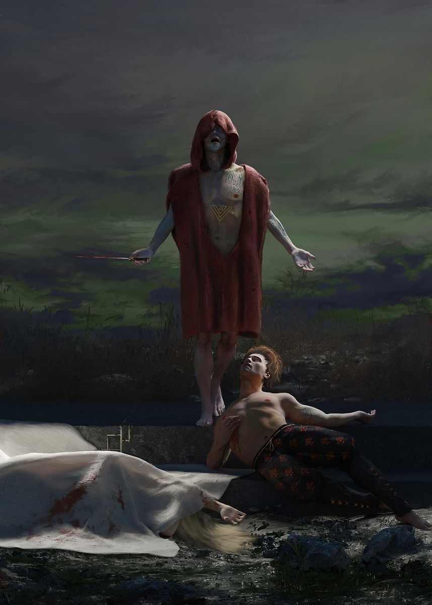 'Blood Priest Sacrifice' Poster, picture, metal print, paint by ...