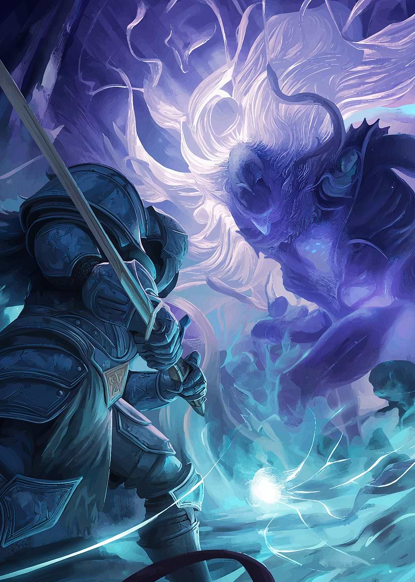 'Knight Spectral Monster' Poster, picture, metal print, paint by ...