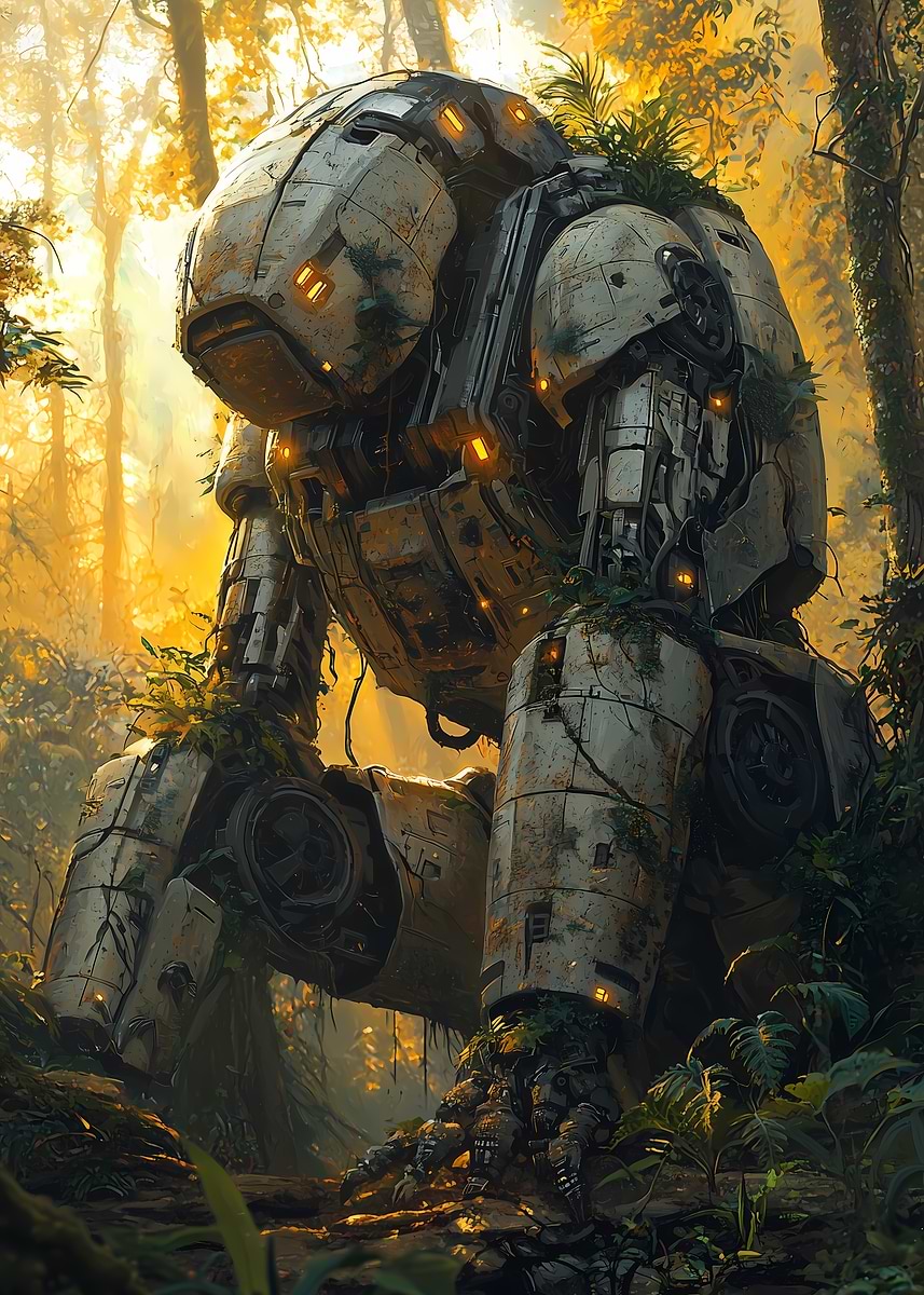 'The Last Sentinel – Nature Reclaims the Machine' Poster, picture ...