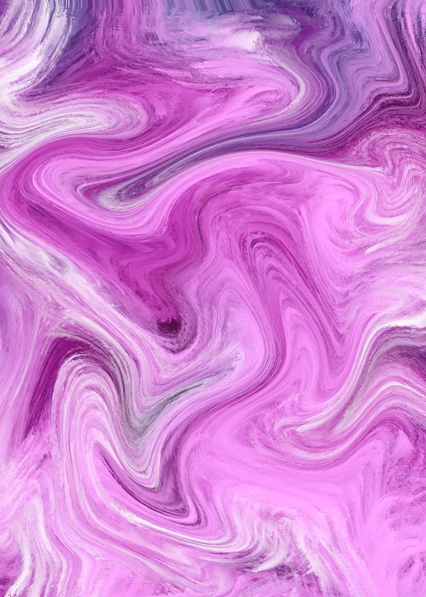 'Rose Mirage – Abstract Swirl Art in Pink' Poster, picture, metal print ...