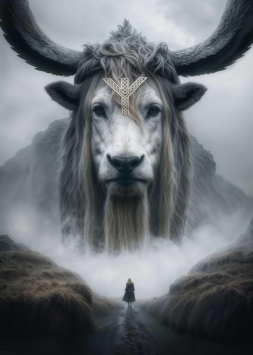 'Rune Algiz' Poster, picture, metal print, paint by Alice White Milano ...