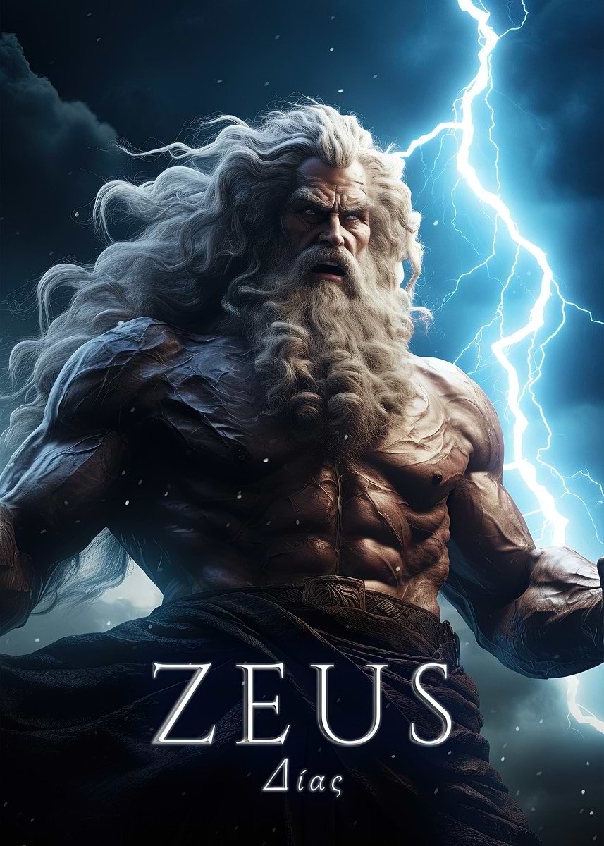 'Zeus' Poster, picture, metal print, paint by Youwantit | Displate