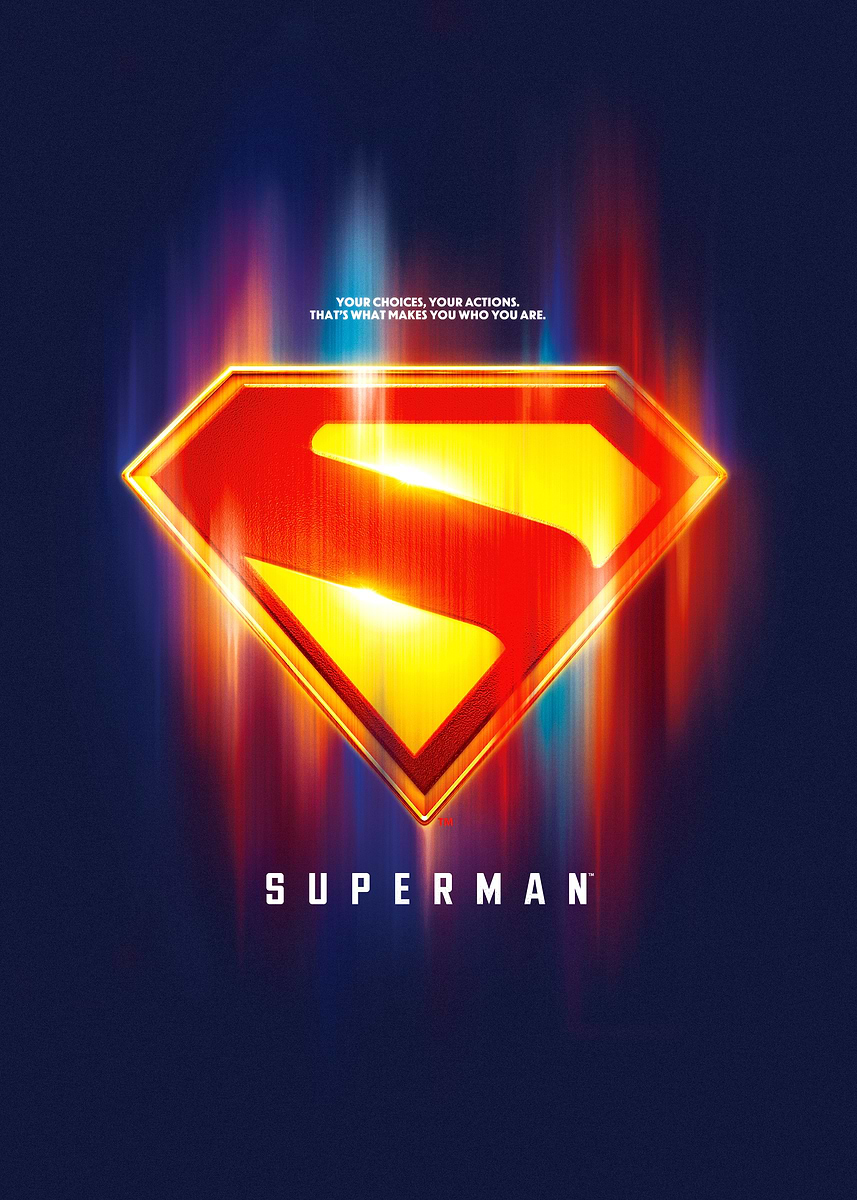 'Superman Shield Radiant Poster' Poster, picture, metal print, paint by ...
