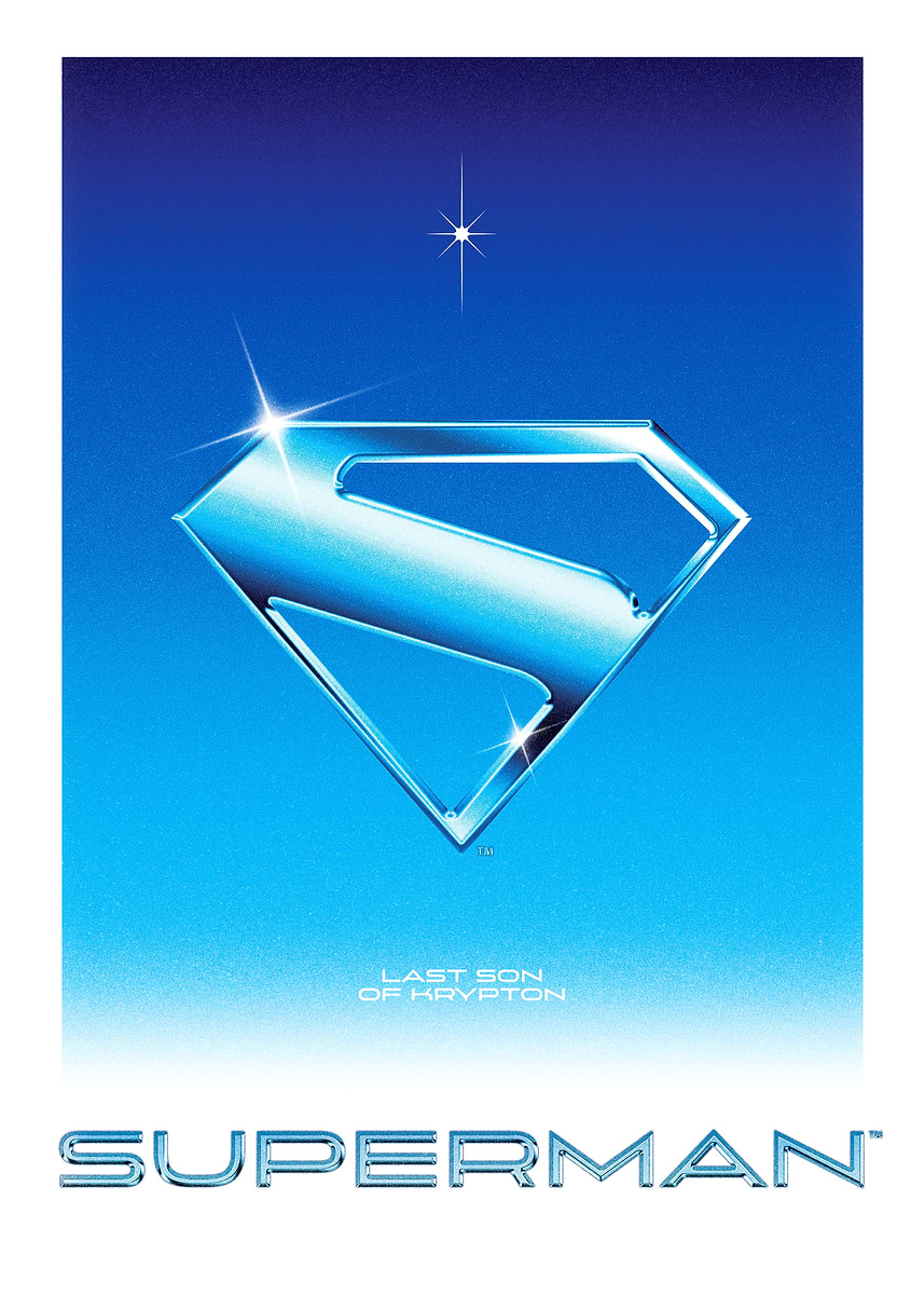 'Sparkle Metallic Blue Superman Shield' Poster, picture, metal print ...