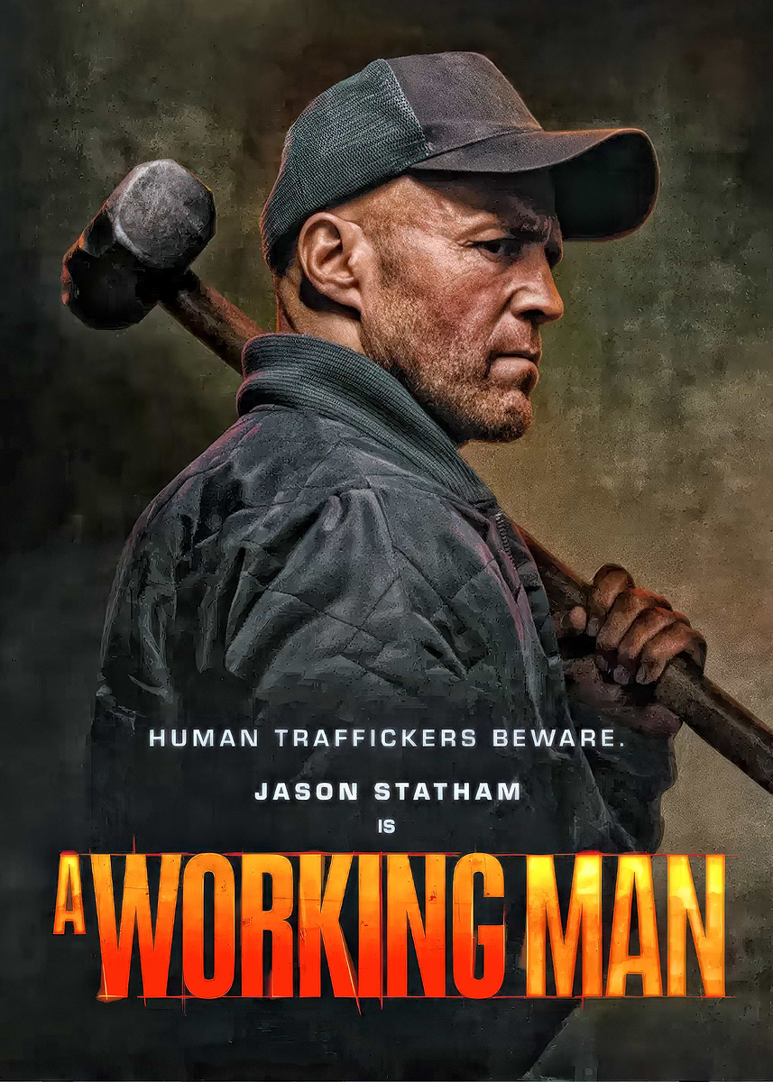 'A Working Man movie poster' Poster, picture, metal print, paint by ...