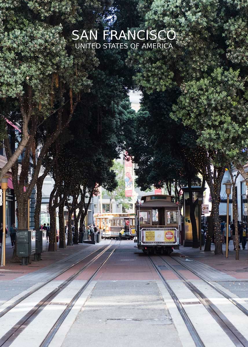 'San Francisco Cable Car' Poster, picture, metal print, paint by Zunami ...