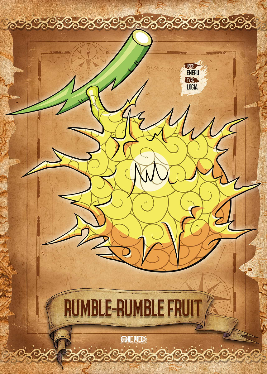 'RUMBLE-RUMBLE Fruit' Poster, picture, metal print, paint by One Piece ...