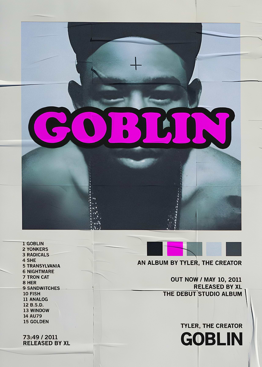 'Tyler, the Creator - Goblin Album' Poster, picture, metal print, paint ...