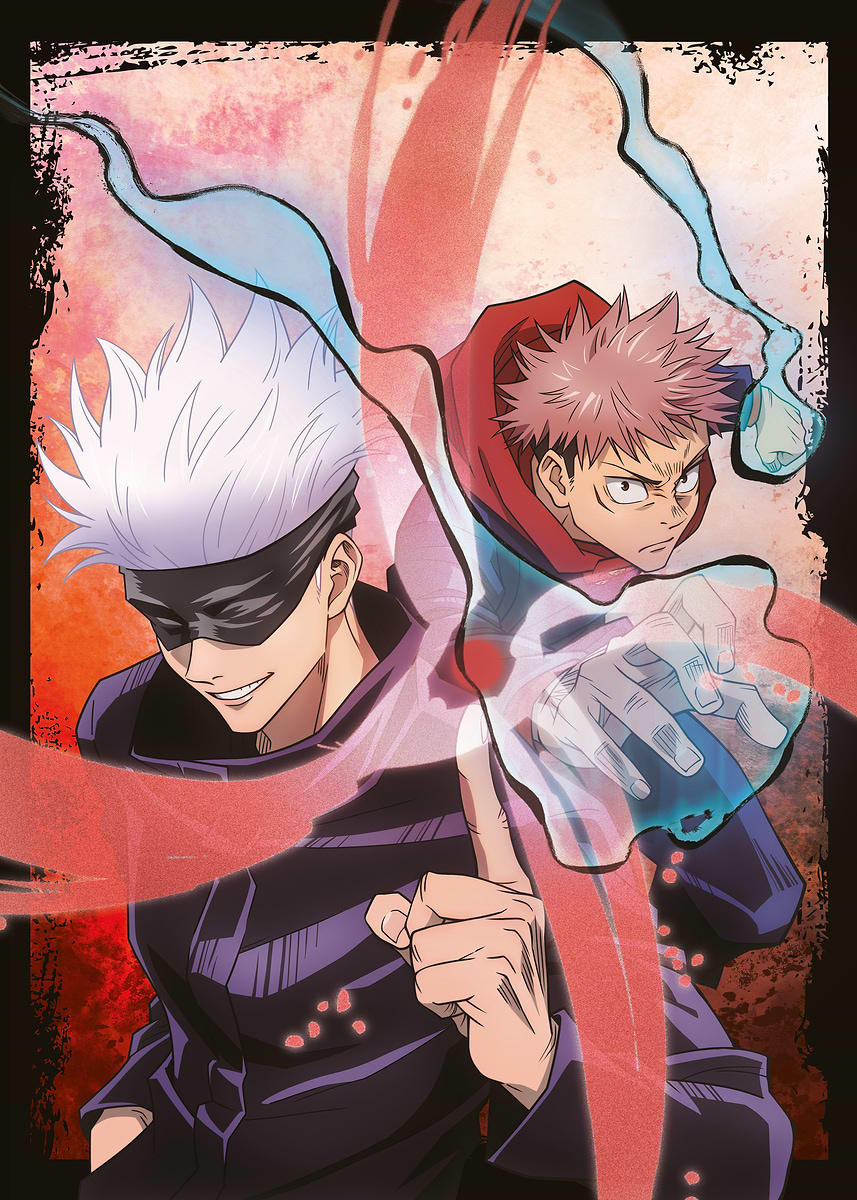 'JJK Group Satoru Gojo and Yuji Itadori blackflash' Poster, picture ...