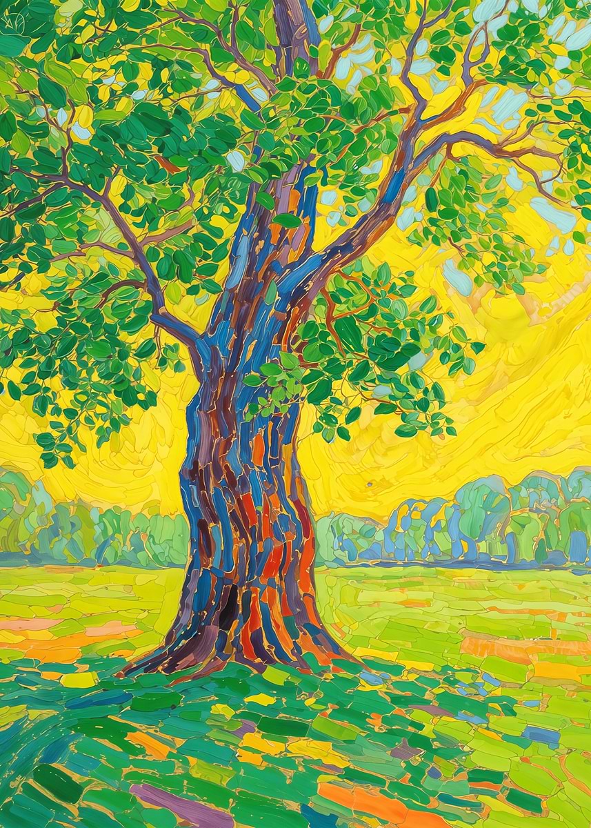 'Colorful Tree Painting' Poster, picture, metal print, paint by ...