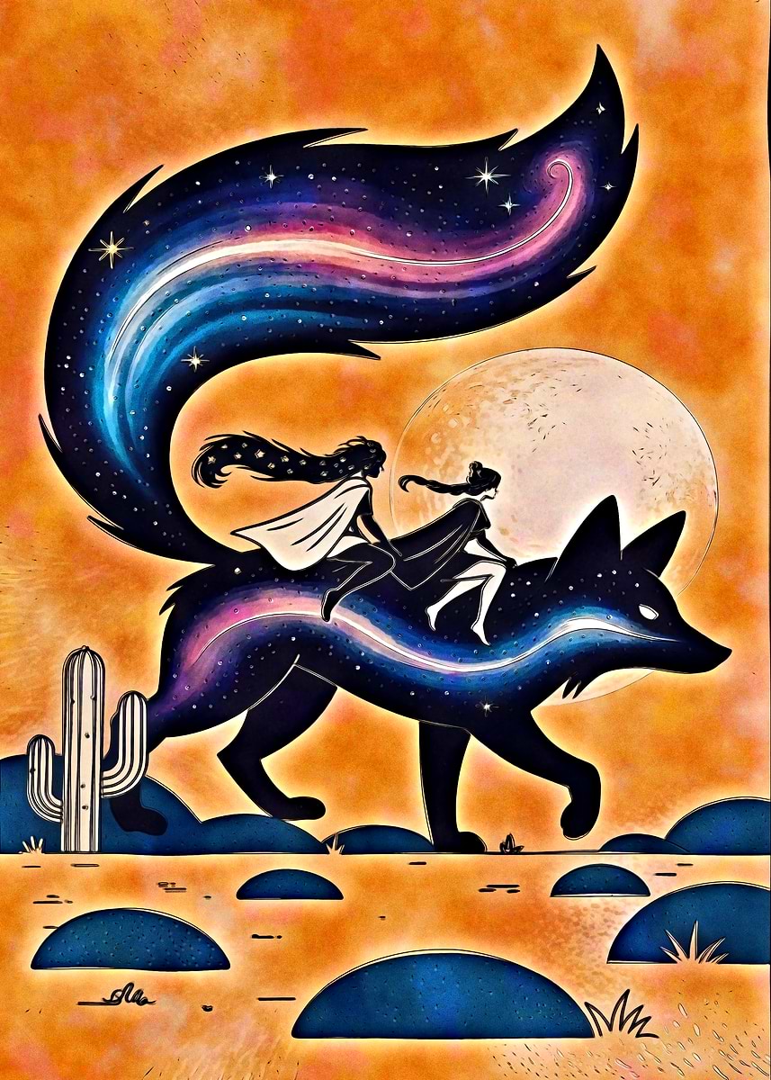 'Galactic Moon bound Ride' Poster, picture, metal print, paint by ...