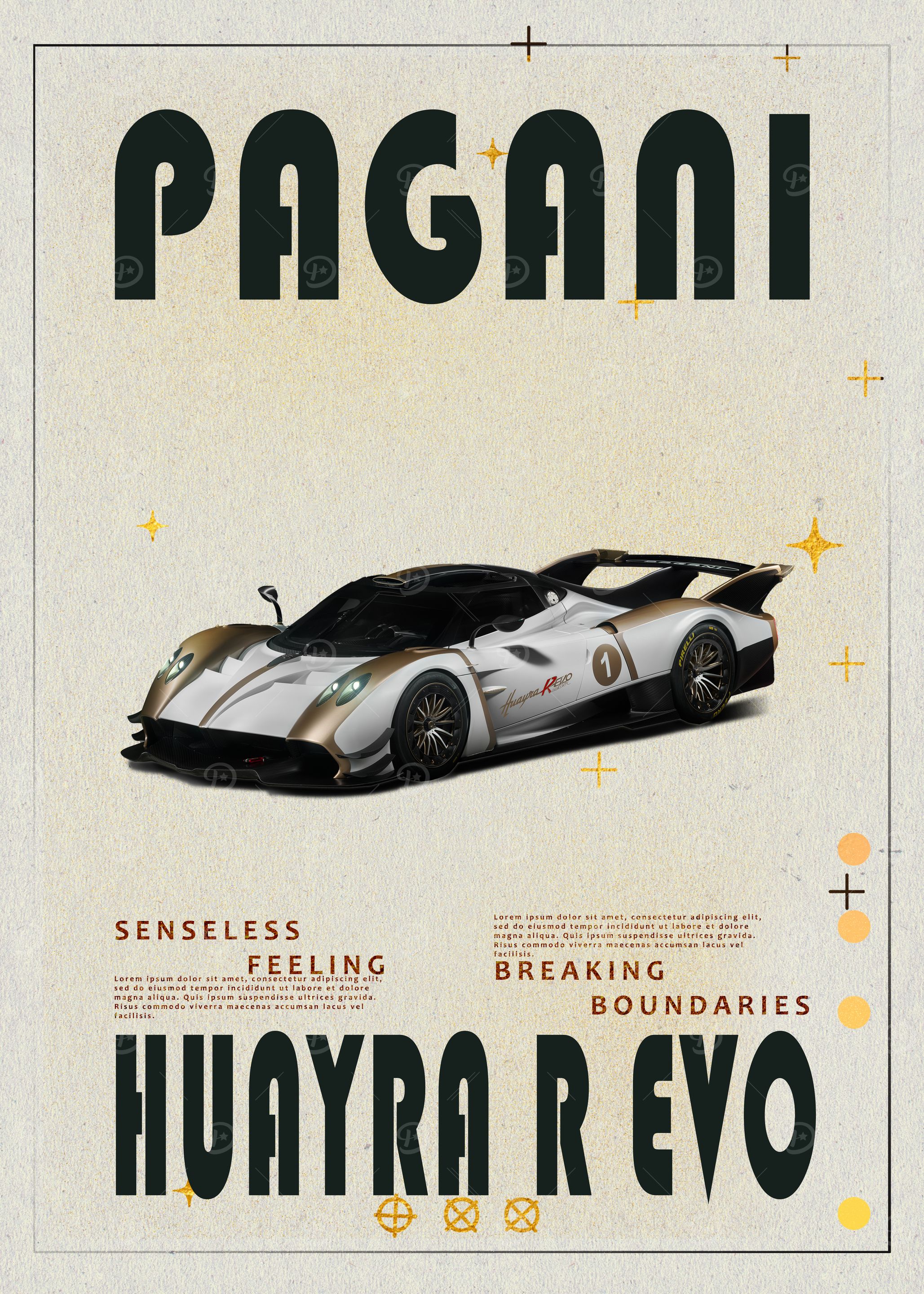 'Pagani Huayra R Evo Race Car Poster' Poster, picture, metal print ...