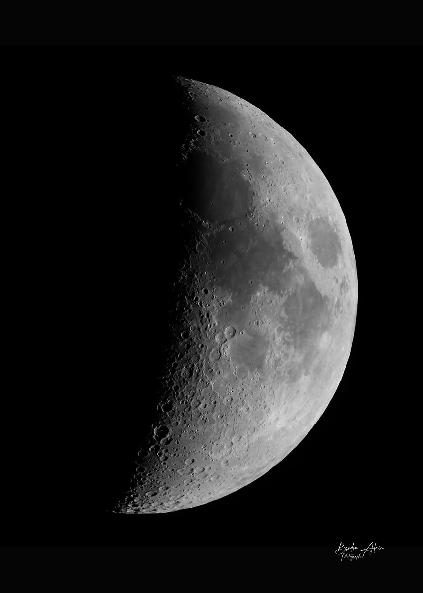 'Detailed Half Moon Photography' Poster, picture, metal print, paint by ...