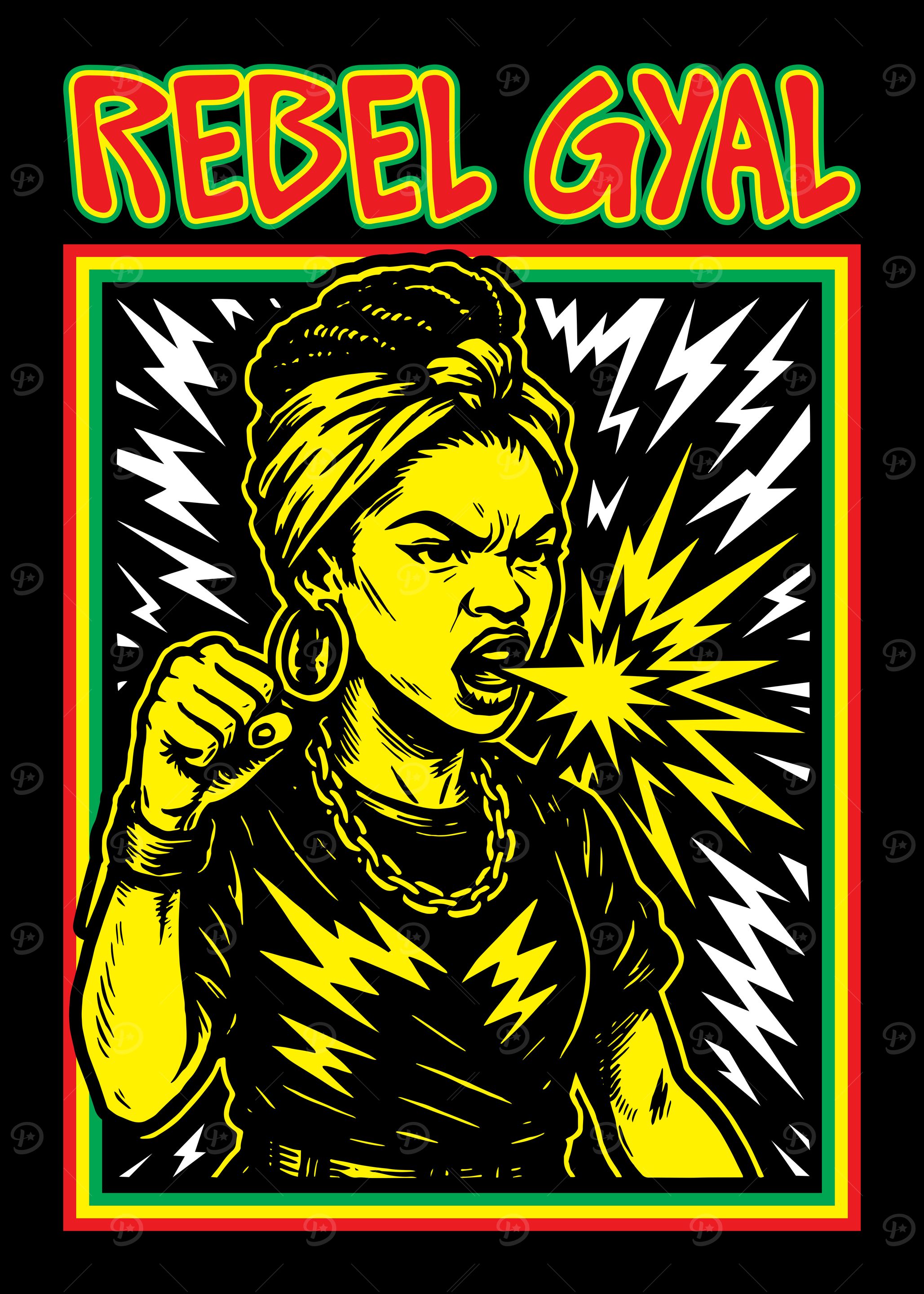 'Rebel Gyal Illustration' Poster, picture, metal print, paint by 18 ...