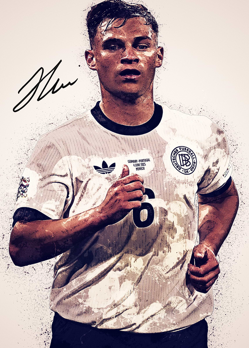 'Joshua Kimmich' Poster, picture, metal print, paint by Real Boy | Displate