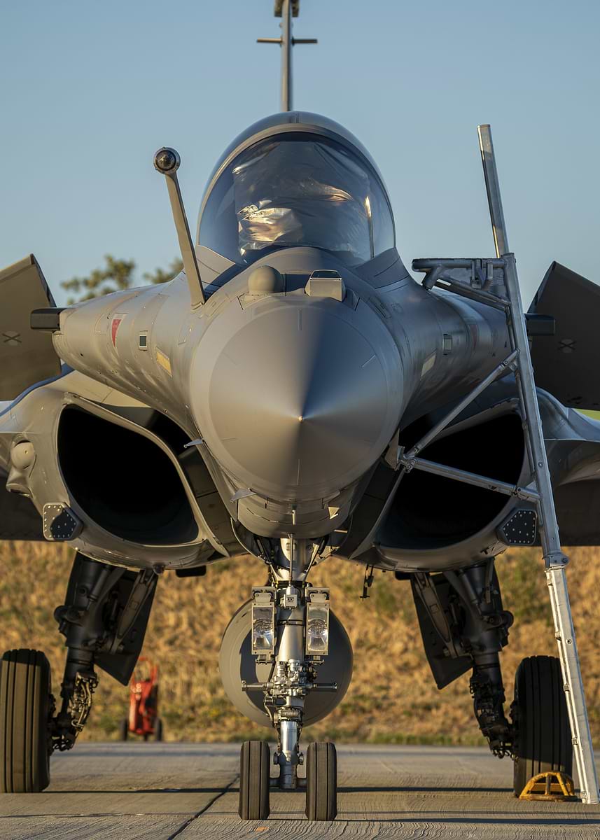 'Rafale Fighter Jet Front View' Poster, picture, metal print, paint by ...