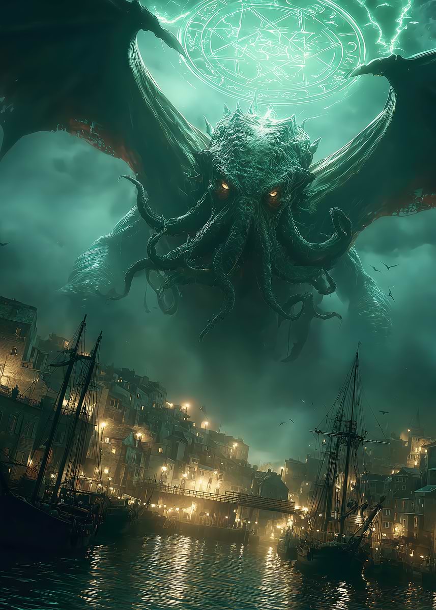 'The Rise of Cthulhu' Poster, picture, metal print, paint by Deep ...