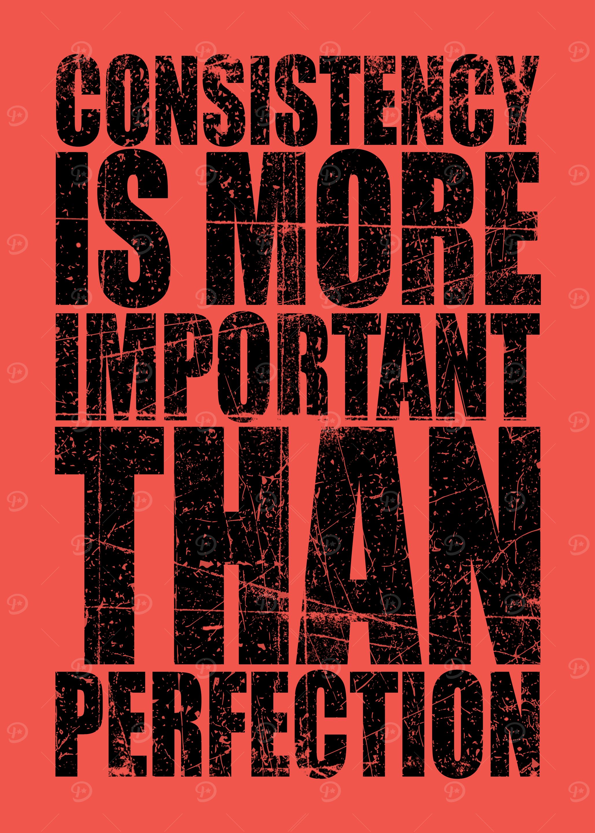 'Consistency Over Perfection Motivational Mindset Quote' Poster ...
