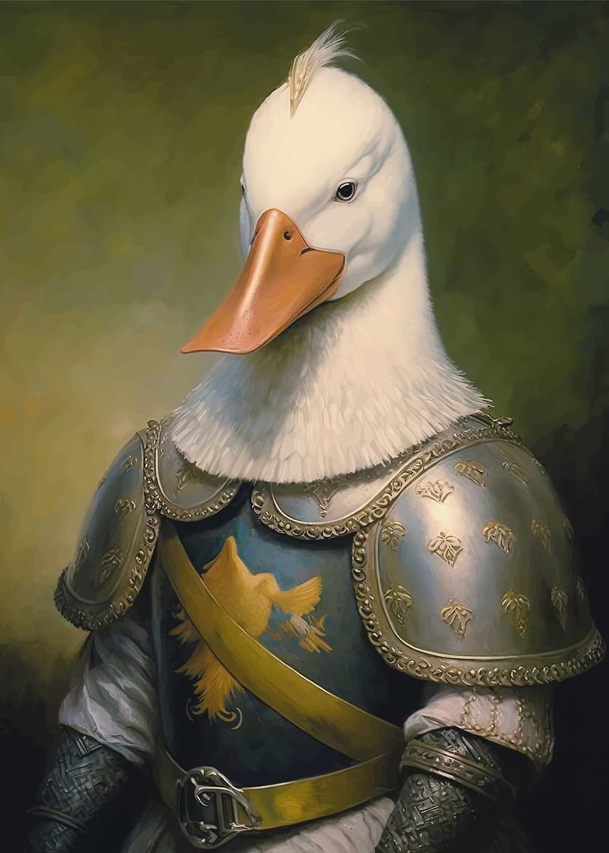 'Duck Knight Portrait' Poster, picture, metal print, paint by waman89 ...