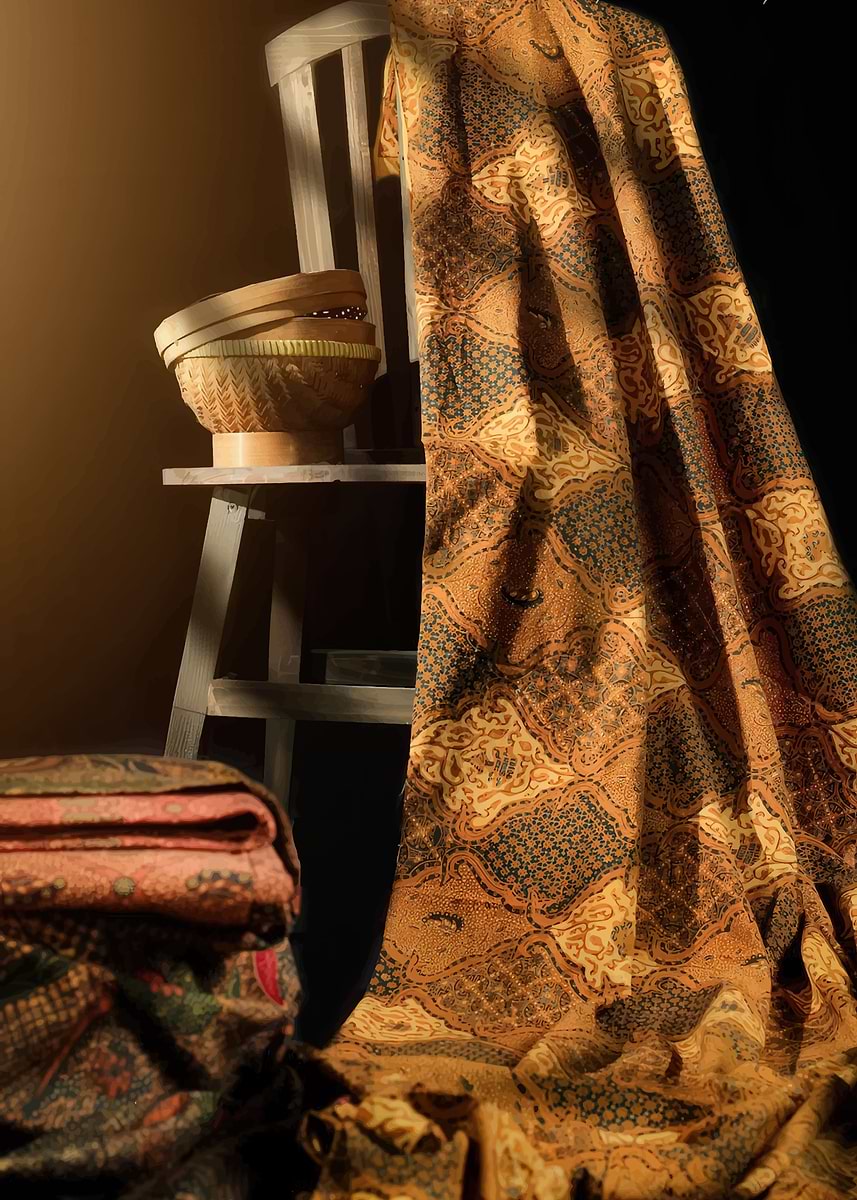 'Batik Fabric Still Life' Poster, picture, metal print, paint by ...