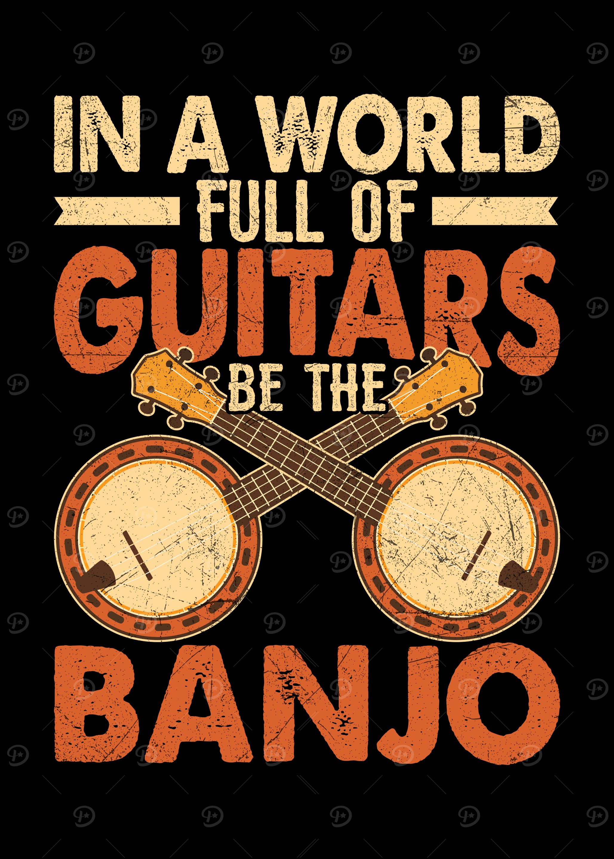 'Be the Banjo' Poster, picture, metal print, paint by motiv8 | Displate