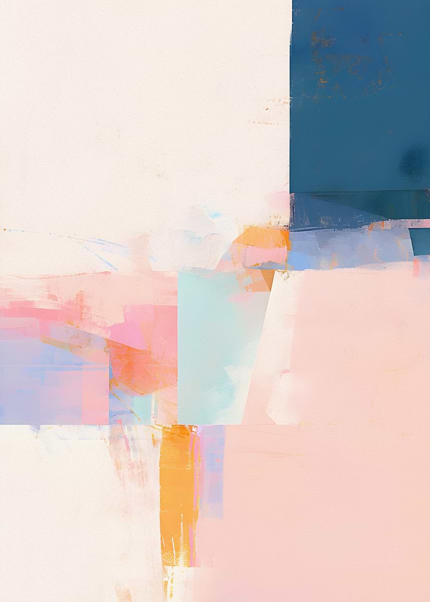 'Abstract Color Block Painting' Poster, picture, metal print, paint by ...