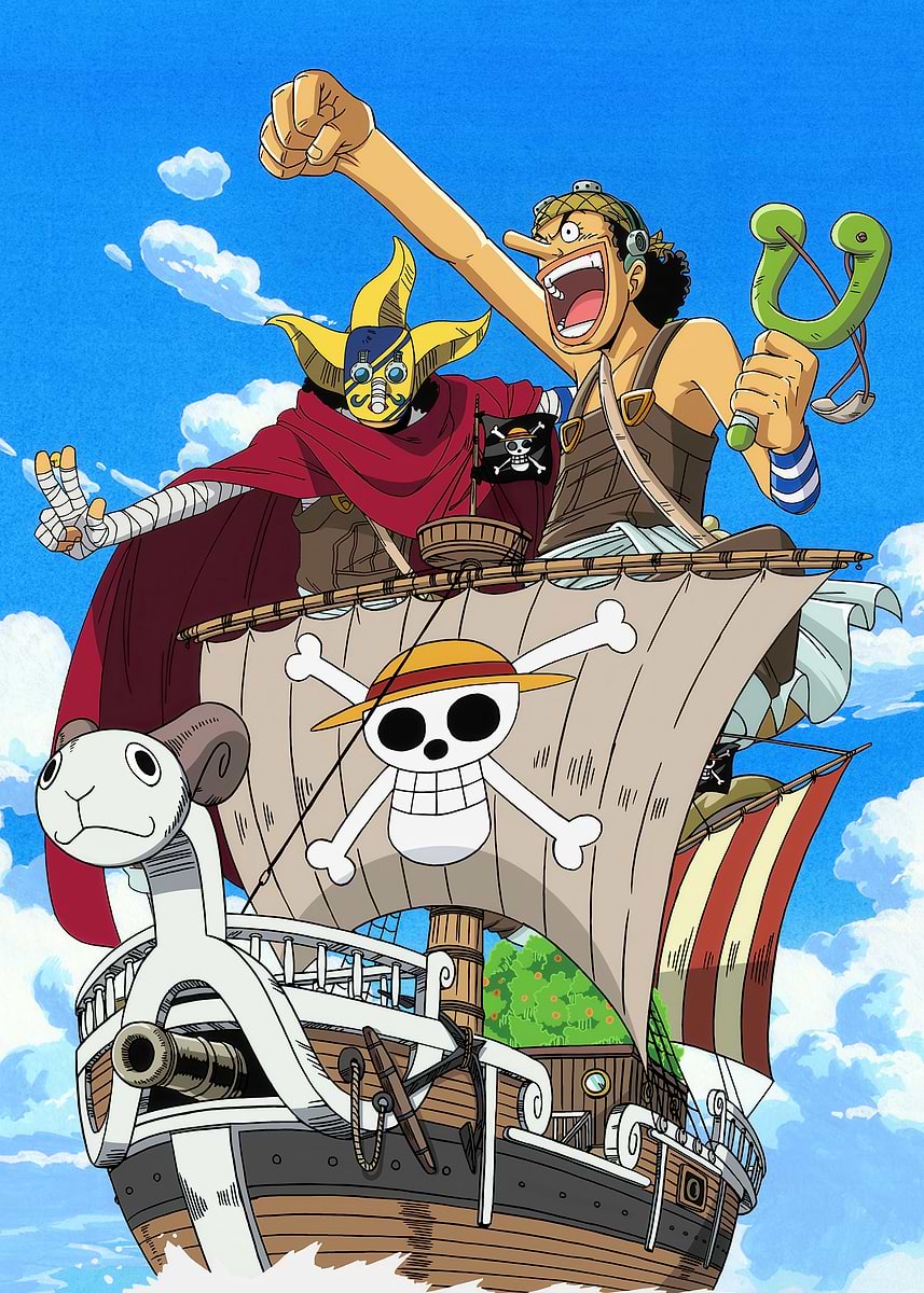 'Water 7 Usopp with Going Merry' Poster, picture, metal print, paint by ...