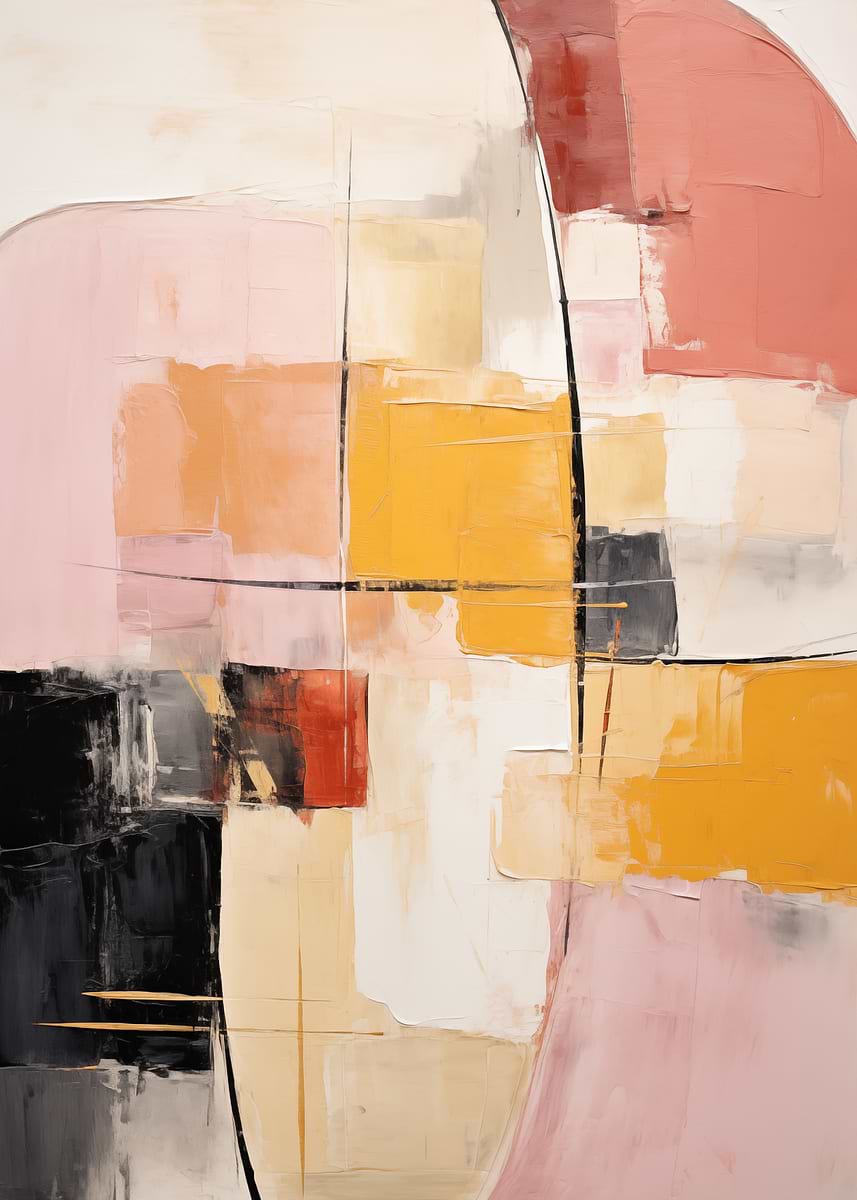 'Abstract Painting Shapes' Poster, picture, metal print, paint by Roman ...