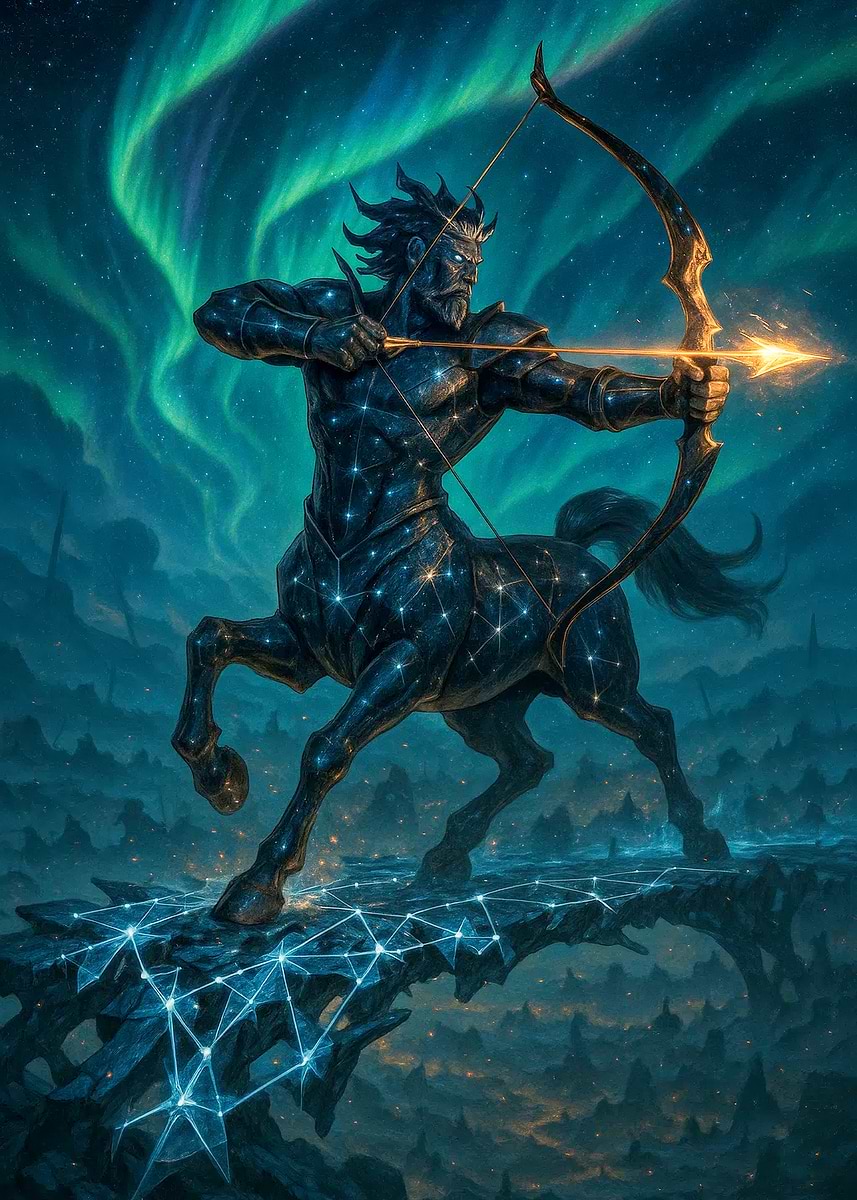 'Constellation Centaur Archer' Poster, picture, metal print, paint by ...