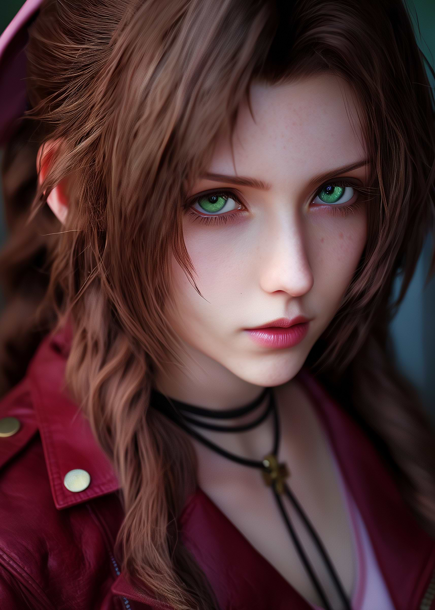 'Aerith Gainsborough Final Fantasy FFVII' Poster, picture, metal print ...