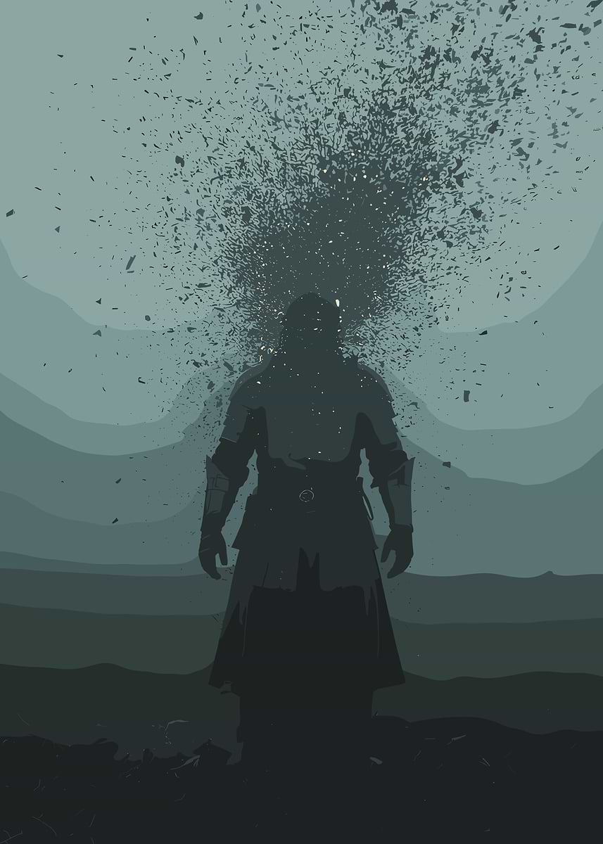 'Knight Disintegration Digital Art' Poster, picture, metal print, paint ...