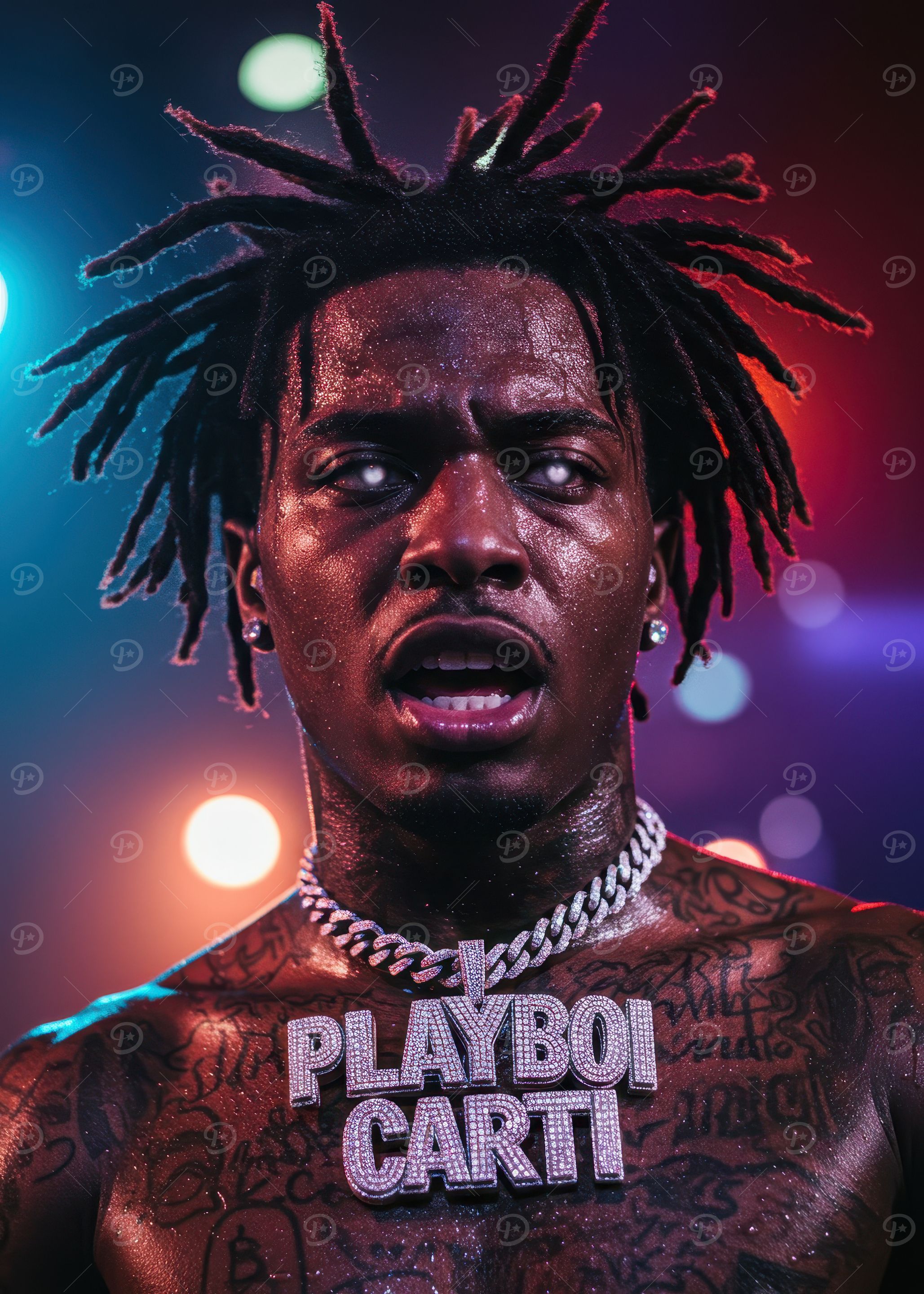 'Playboi Carti Portrait' Poster, picture, metal print, paint by Manaj ...