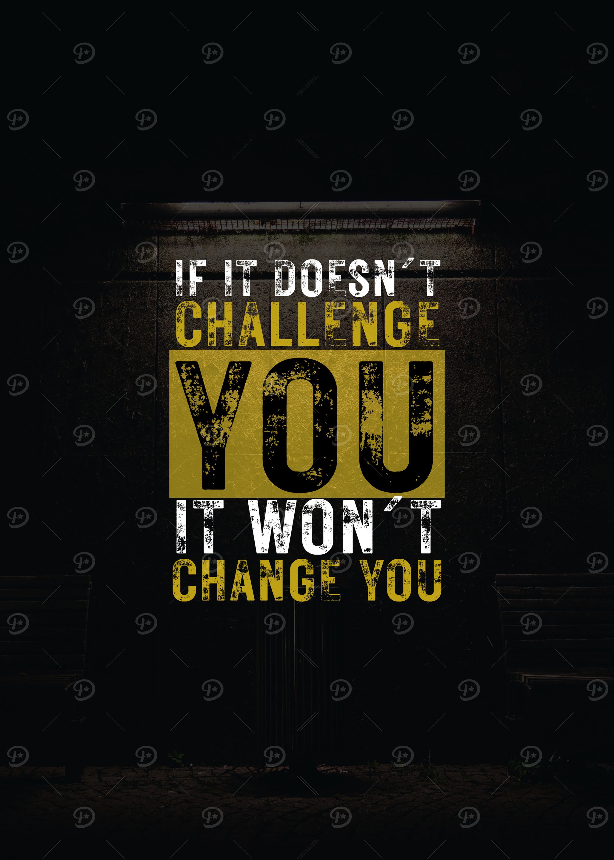 ' The Challenge Makes The Change' Poster, picture, metal print, paint ...